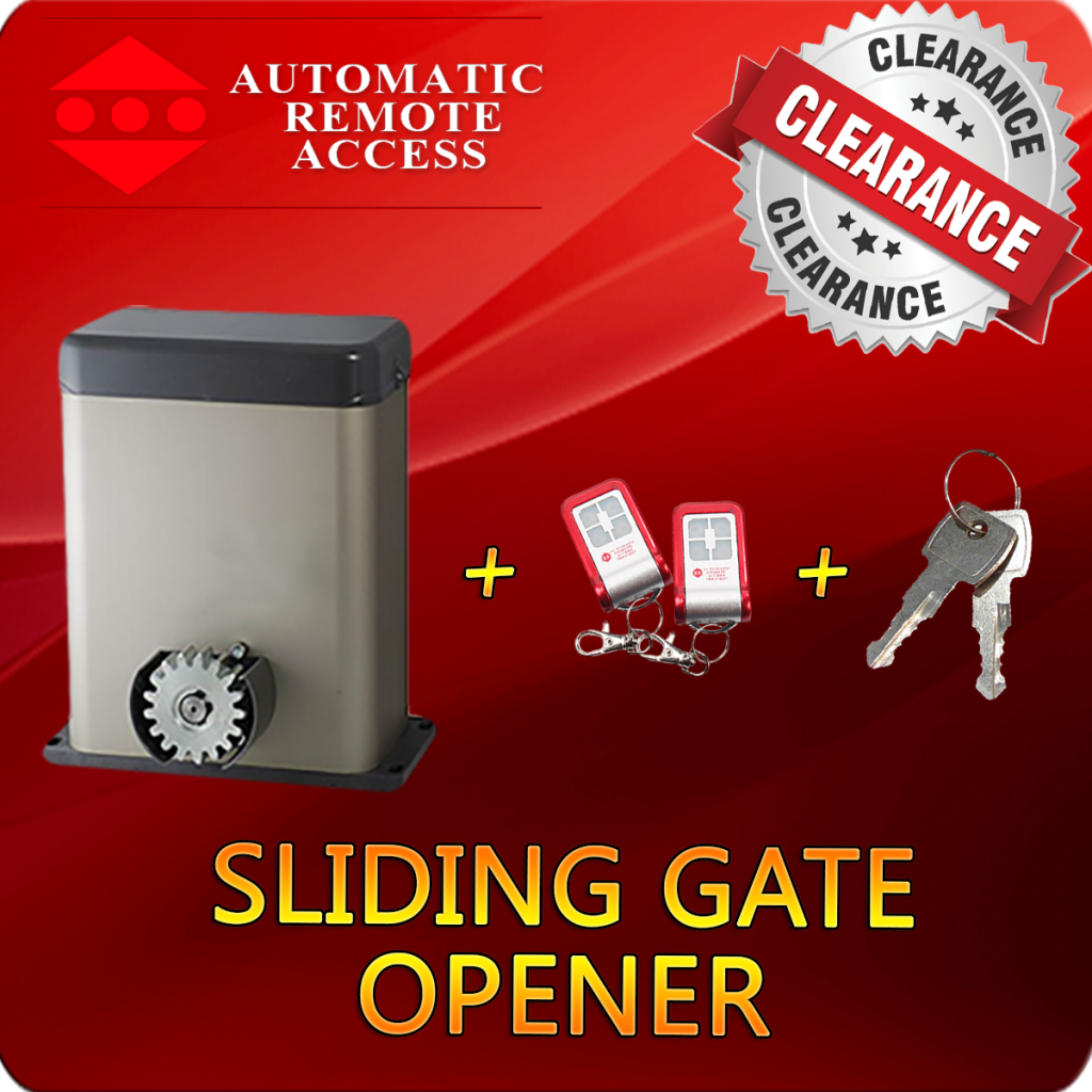 PY300DC Sliding Gate Motor Opener , 2 x Remotes and 2 x Release Keys ...